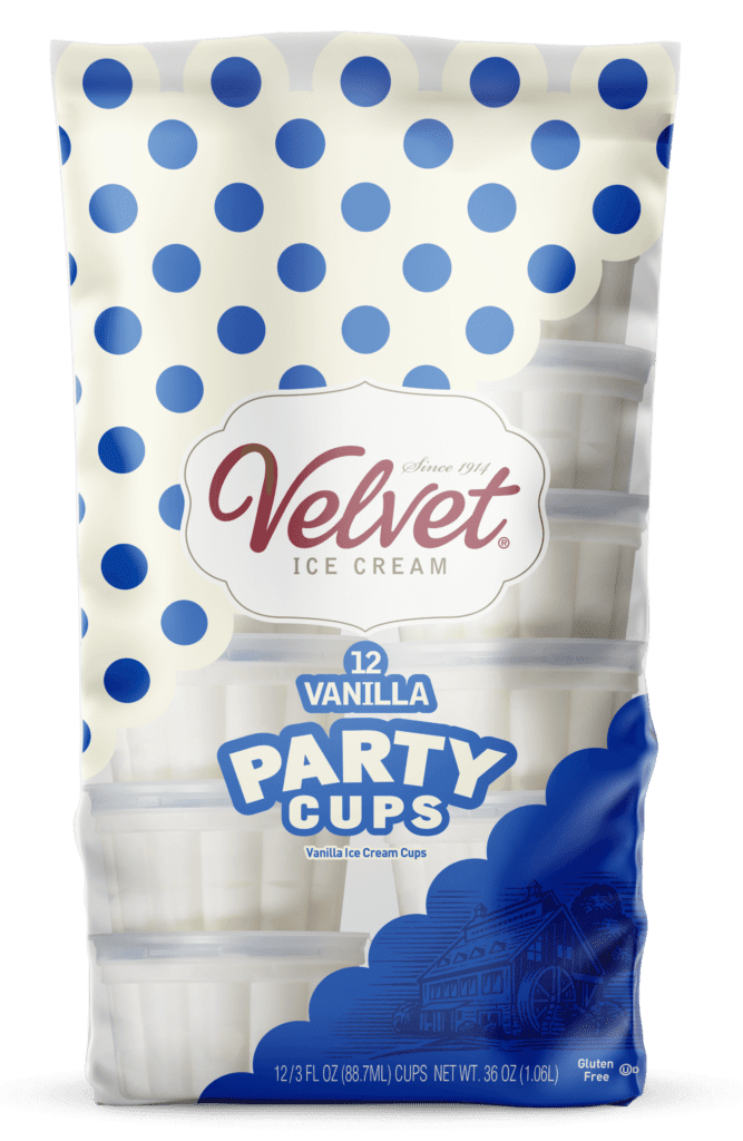 vanilla party cups | Velvet Ice Cream